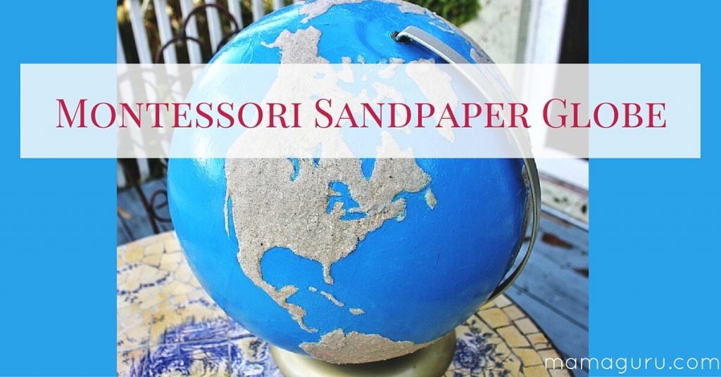 Montessori Sandpaper Globe • Mamaguru